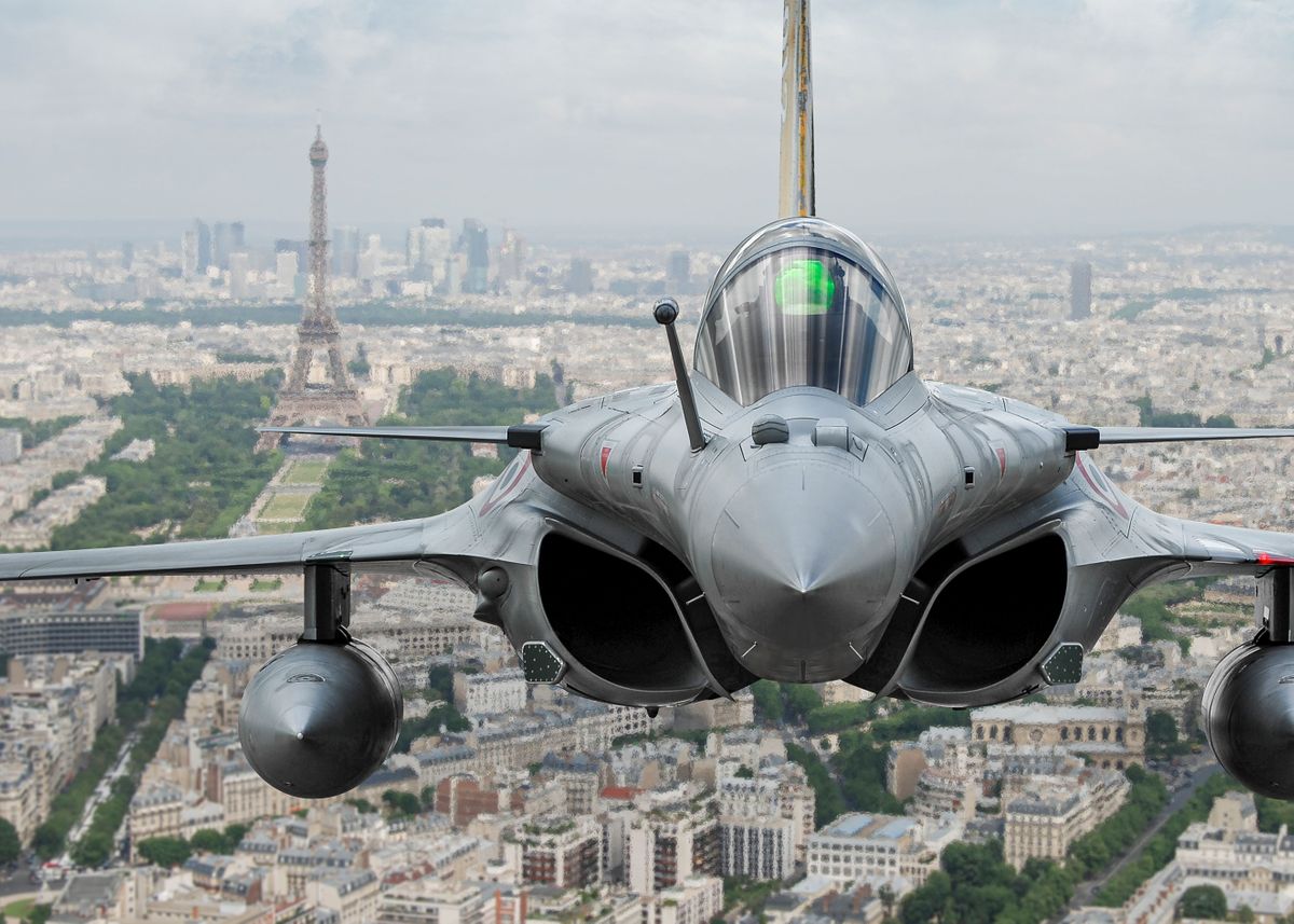'Rafale over Paris' Poster, picture, metal print, paint by Graham ...