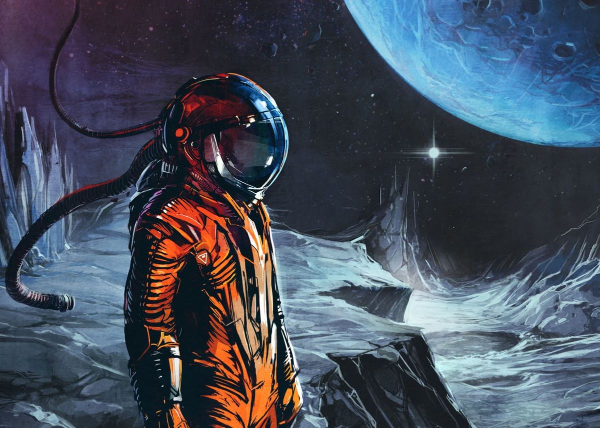 'Man and space' Poster by lordarchibald | Displate