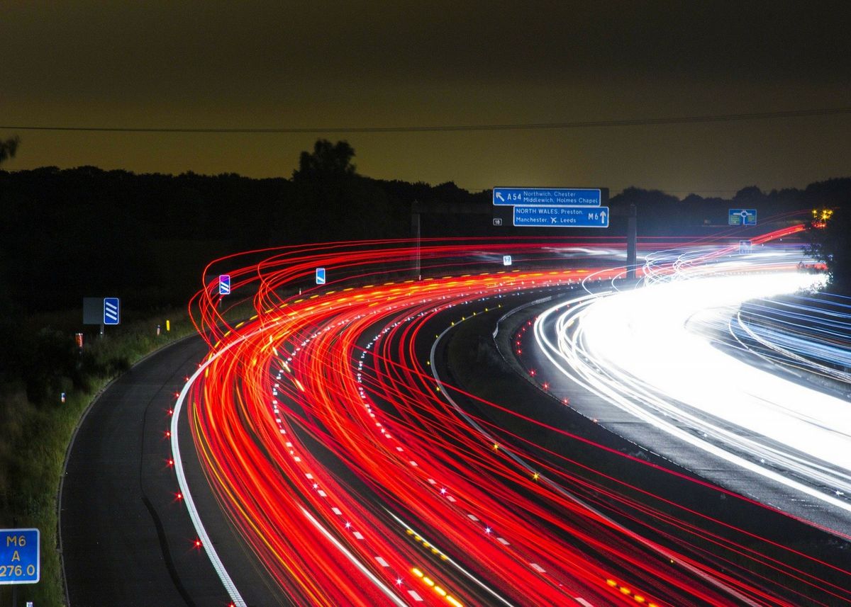 'City Highway Traffic' Poster, picture, metal print, paint by Rosi ...