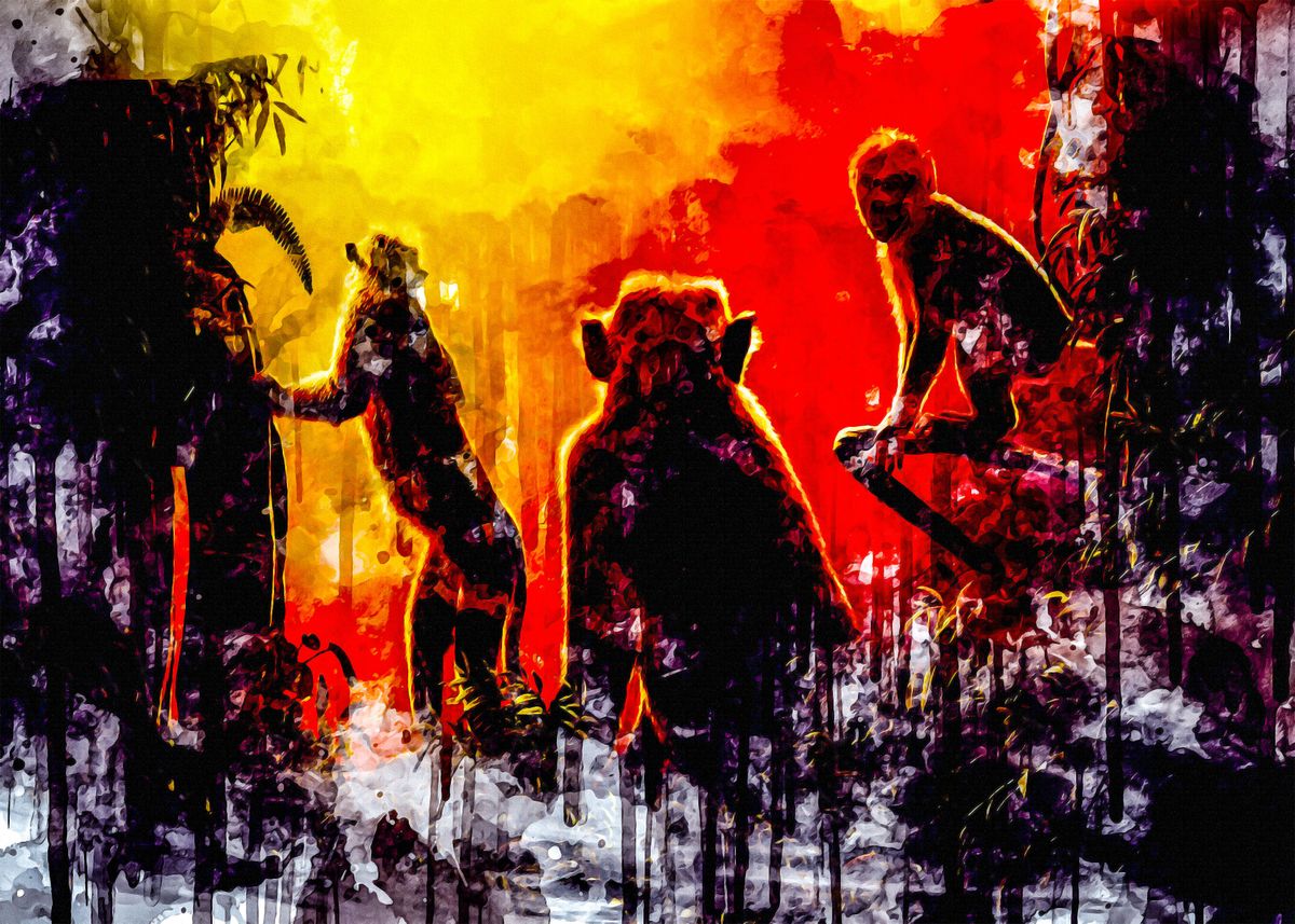 'Monkey Kingdom' Poster, picture, metal print, paint by Zain Brookes ...