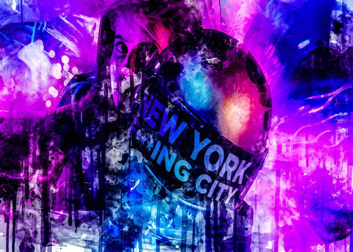 'Nerve' Poster, picture, metal print, paint by Kaye Luca | Displate