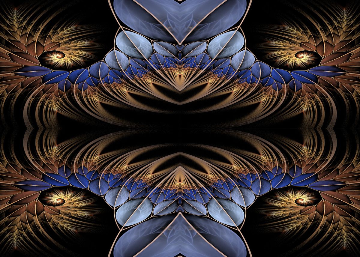 'Fractal reverse' Poster, picture, metal print, paint by Milos Maric ...