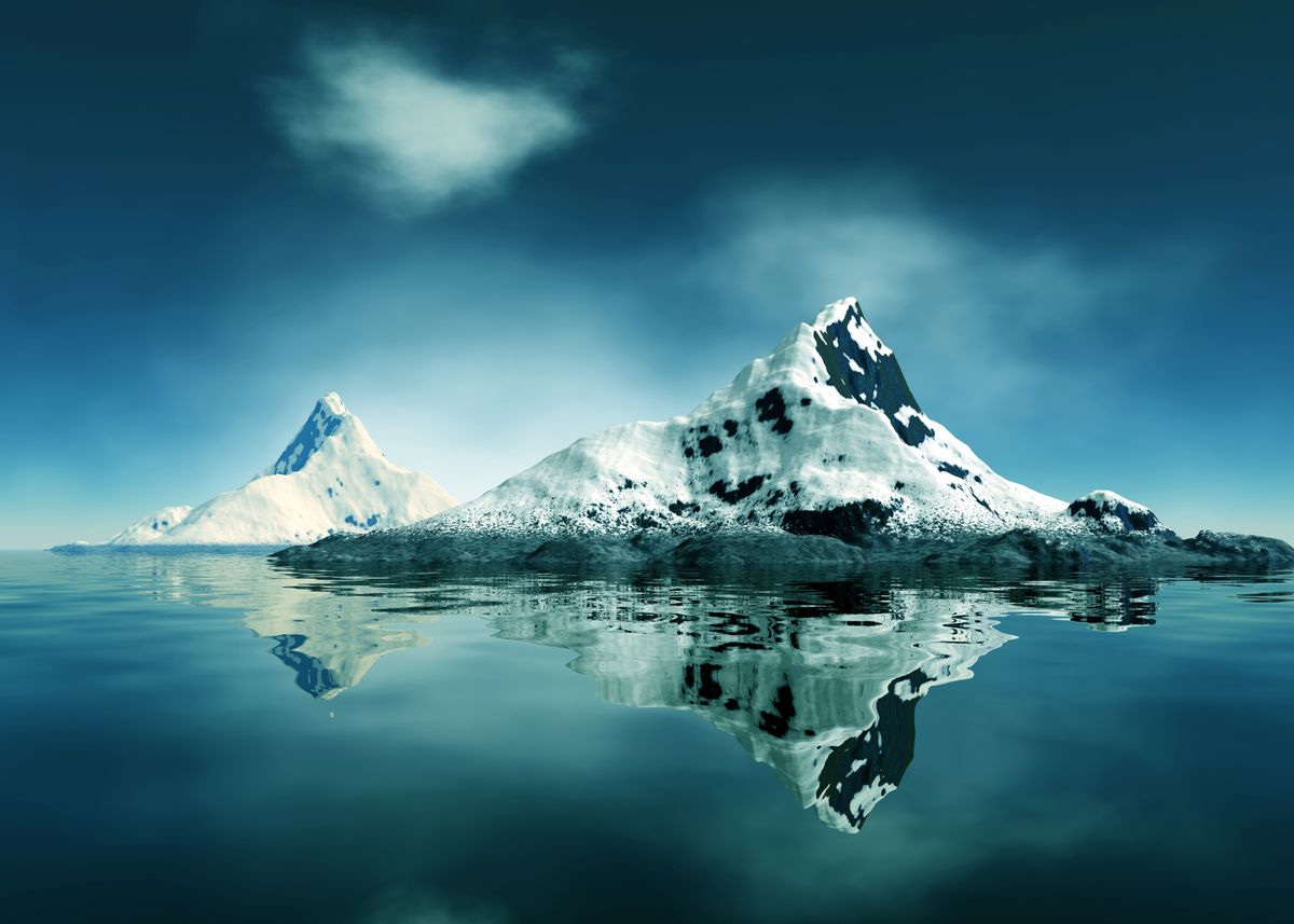 'Cold Islands' Poster, picture, metal print, paint by aestevez | Displate