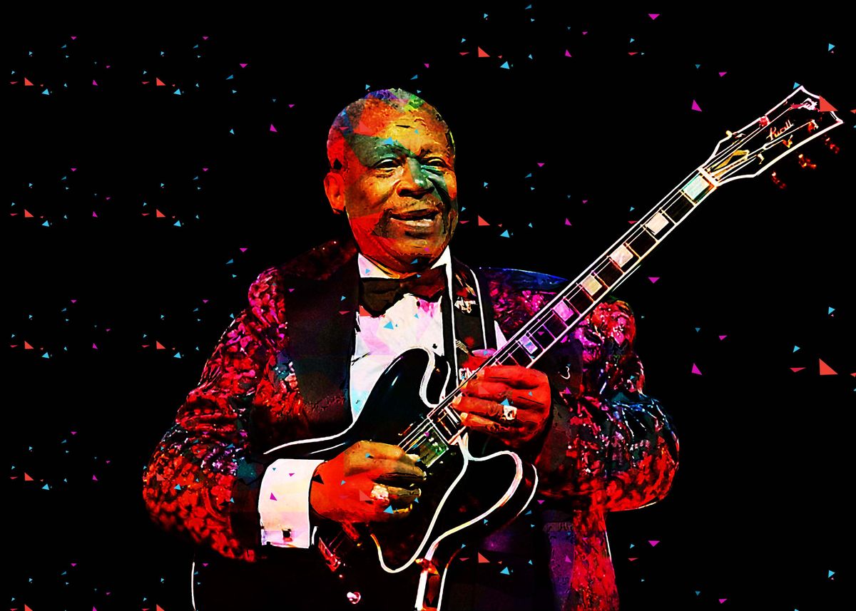 'BbKing ' Poster, picture, metal print, paint by San Illustrator | Displate