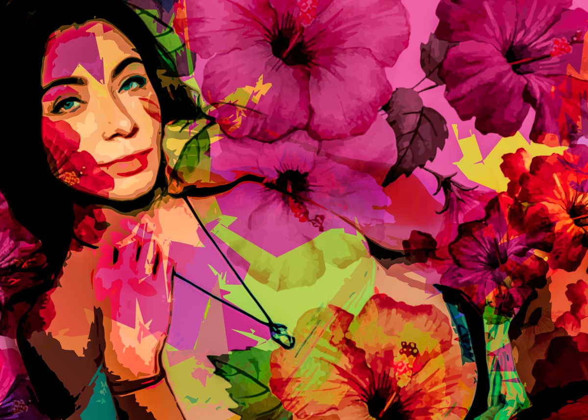 'Dani flower of light' Poster by Cristo Emilio | Displate