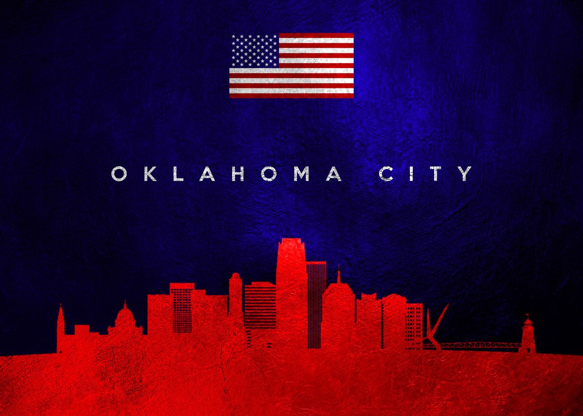 'Oklahoma City Skyline' Poster by ABConcepts | Displate