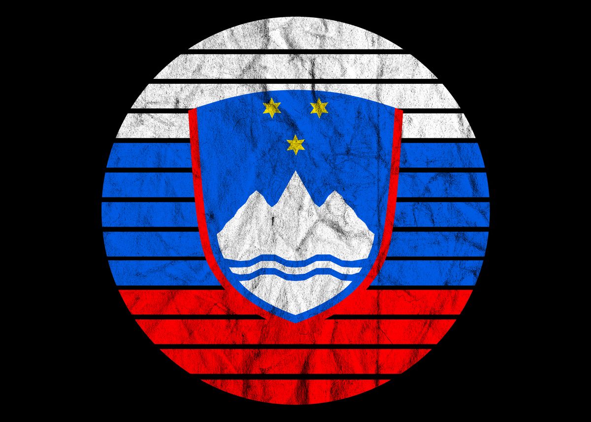 'Vintage Slovenia Emblem ' Poster, picture, metal print, paint by ...