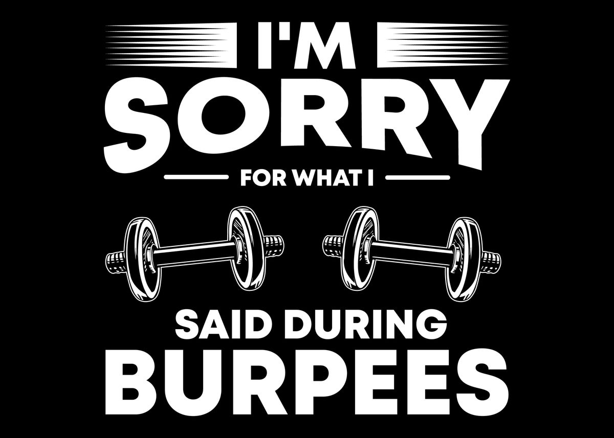 'Burpees' Poster by TheSpezialBrand | Displate