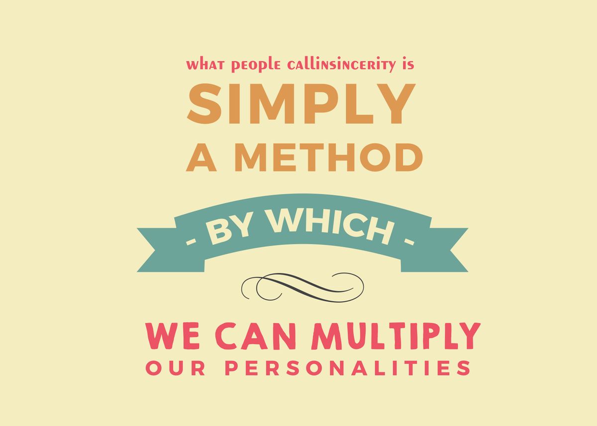 'multiply our personalities' Poster, picture, metal print, paint by ...