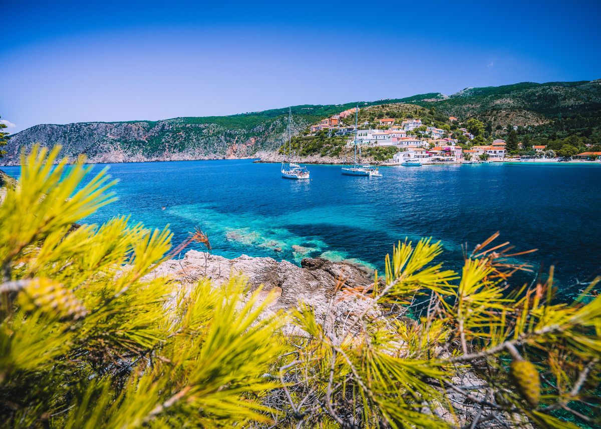 'Amazing Assos Village Kefa' Poster, picture, metal print, paint by ...