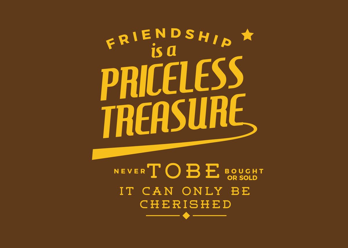 'Friendship is a priceless ' Poster by baraiko eiji | Displate