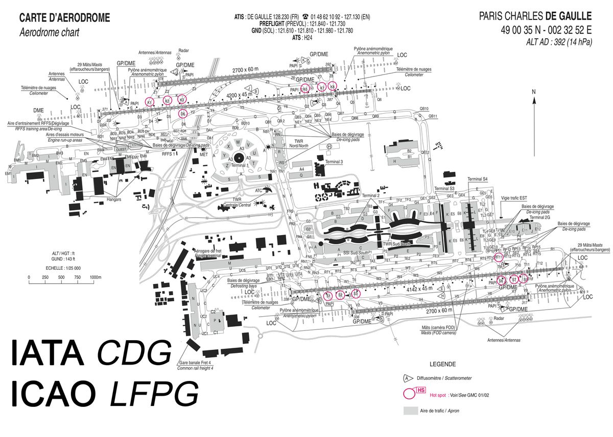 Charles De Gaulle Airport Runway Map
