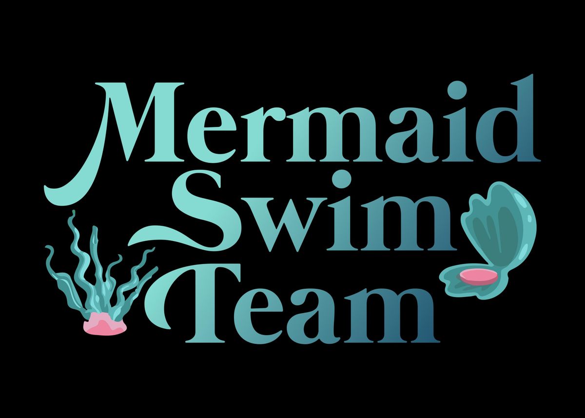 'Mermaid Swim Team' Poster, picture, metal print, paint by ...