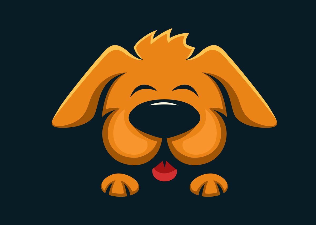 'Cute Cartoon dog' Poster by Ari yanda | Displate