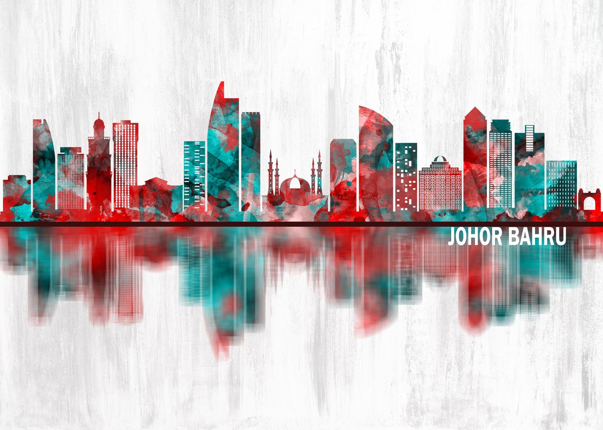 'Johor Bahru Skyline' Poster by Towseef Dar | Displate