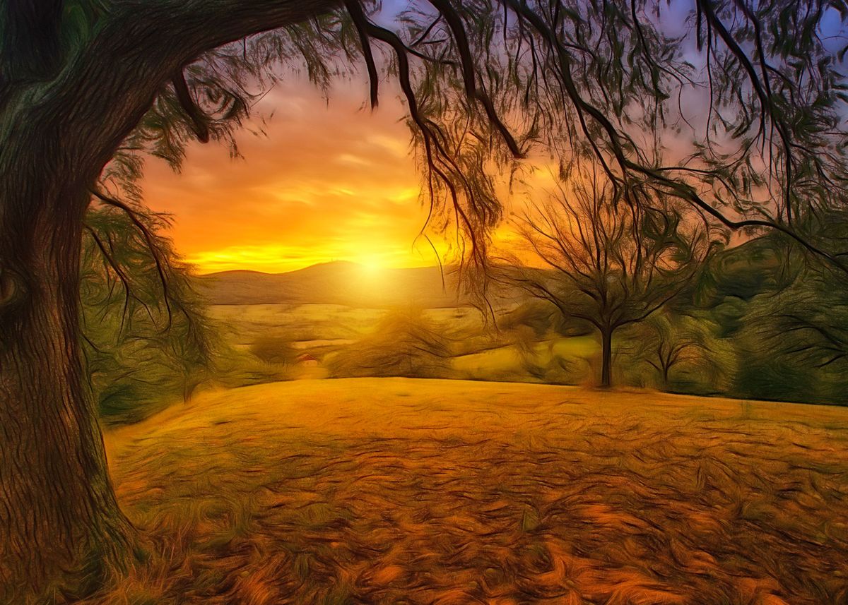 'Sunrise Scene' Poster by Armstrong | Displate