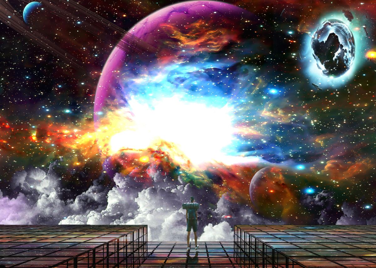 'Parallel dream view ' Poster, picture, metal print, paint by Milos ...