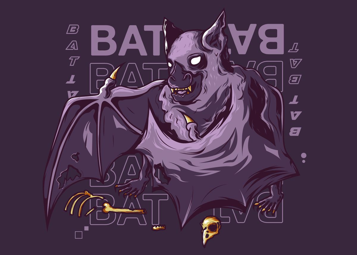 'Killer Bat' Poster, picture, metal print, paint by Fikri Fajar ...