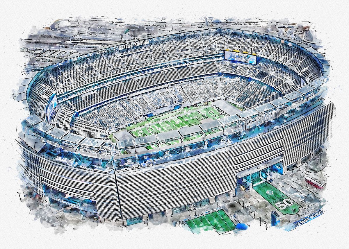 'MetLife Stadium' Poster, picture, metal print, paint by tabysra | Displate