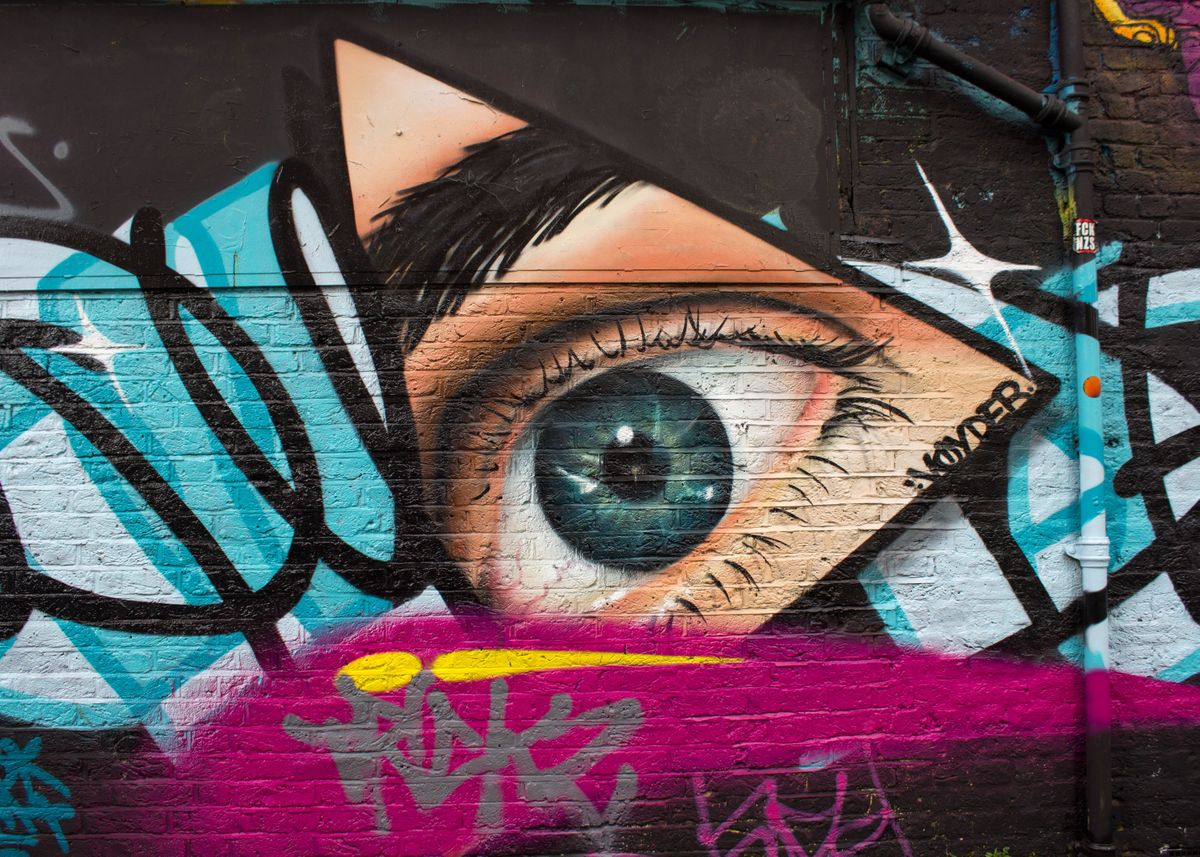 'Eyes Artwork Grafitti Wall' Poster by TheSpezialBrand | Displate