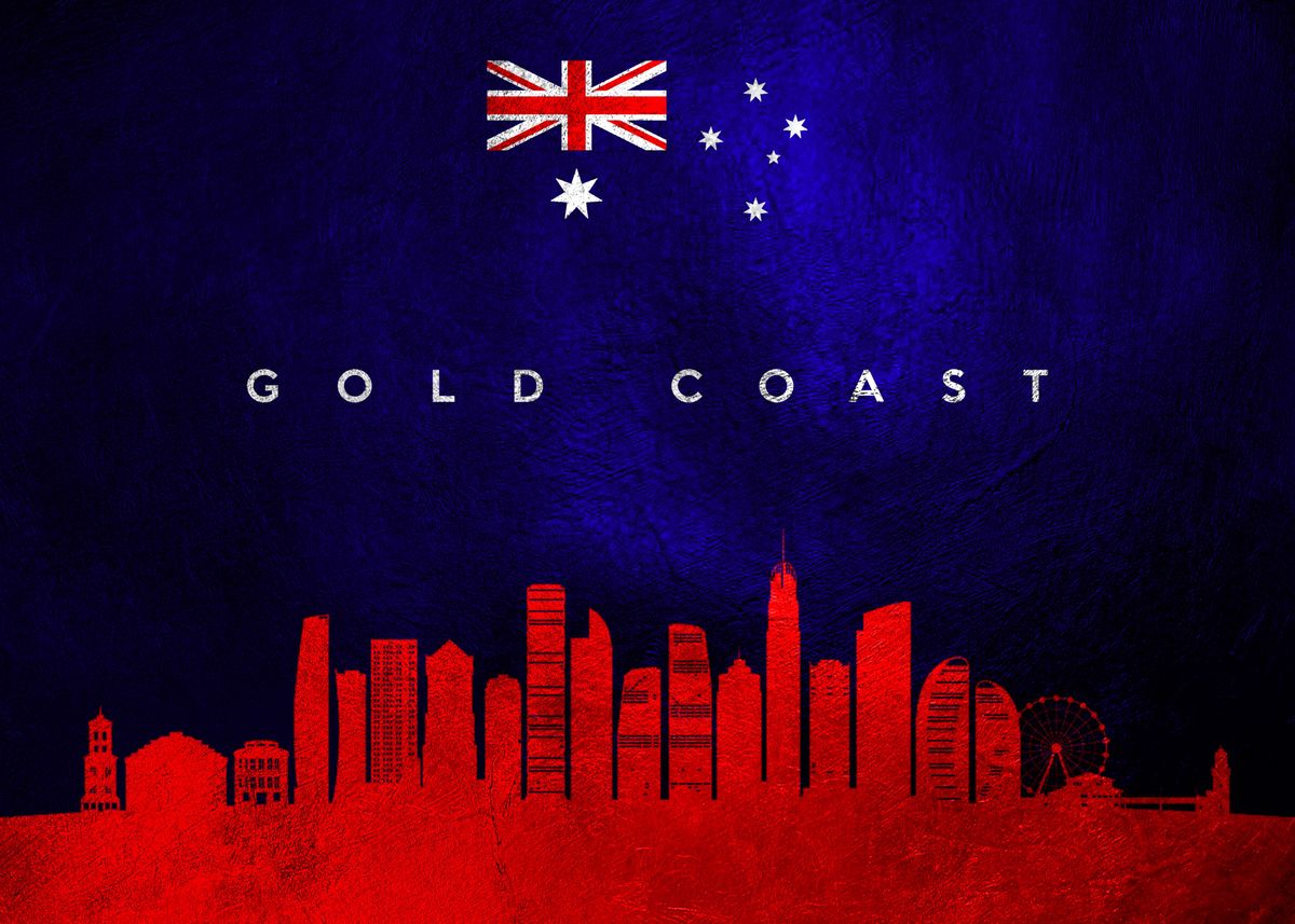 'Gold Coast Australia' Poster, picture, metal print, paint by ...