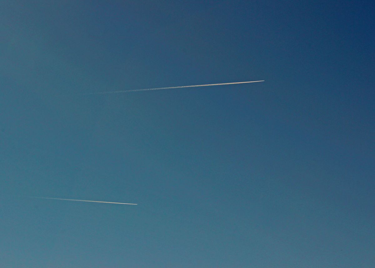 'Contrails' Poster, picture, metal print, paint by Ryan Carter | Displate