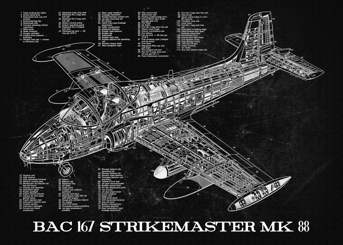 'BAC 167 STRIKEMASTER MK 88' Poster, picture, metal print, paint by JAT ...