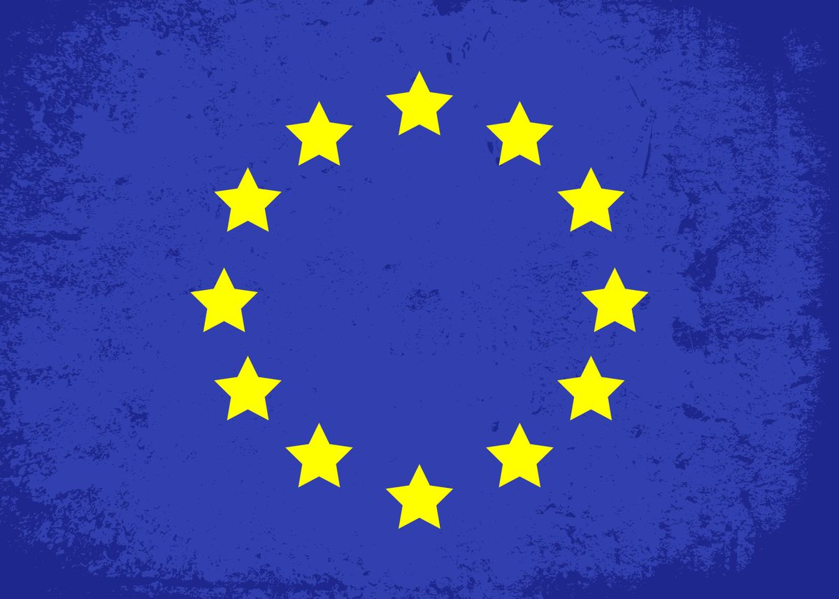 'European Union Stars Flag' Poster, picture, metal print, paint by ...