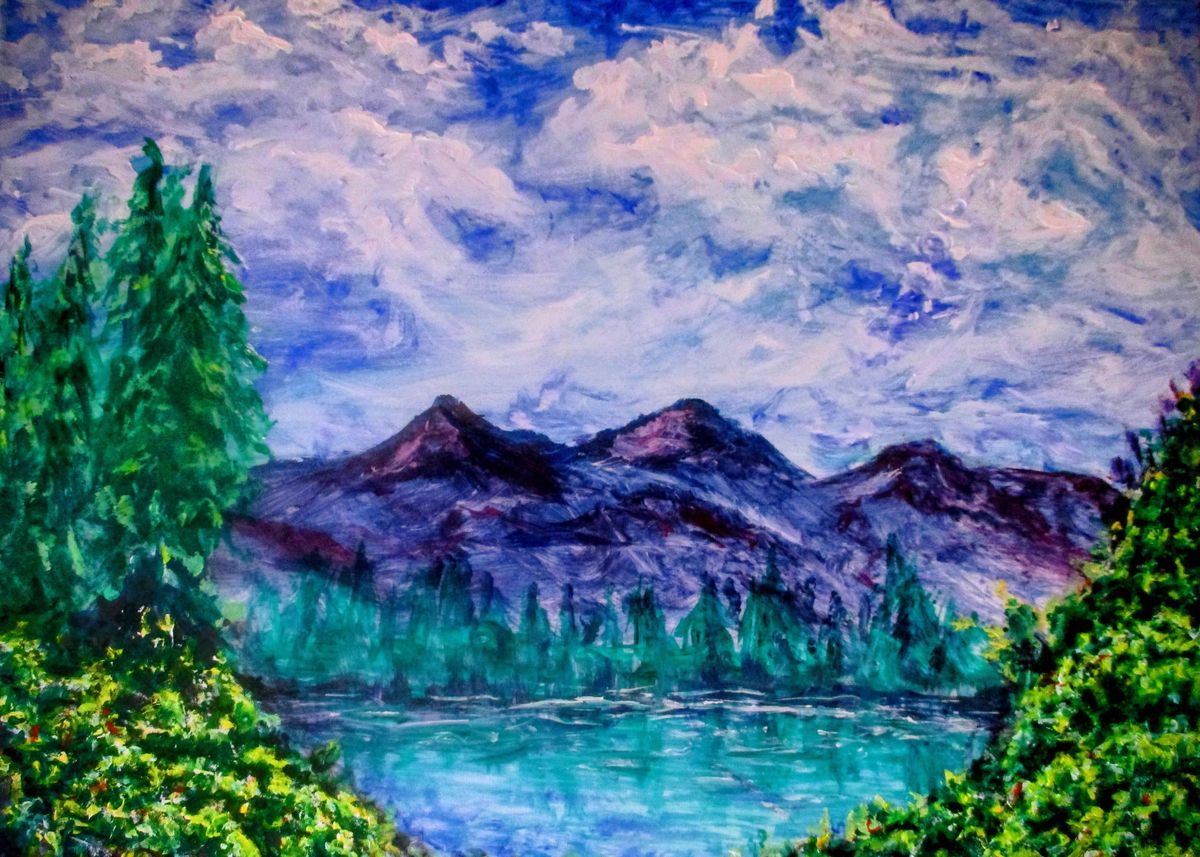 'Alpine Lake' Poster by James Latourrette | Displate