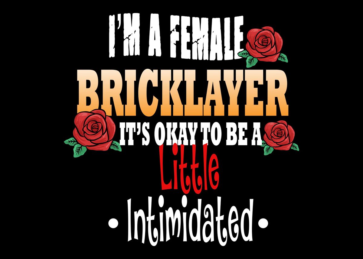'Female Bricklayer' Poster, picture, metal print, paint by ...