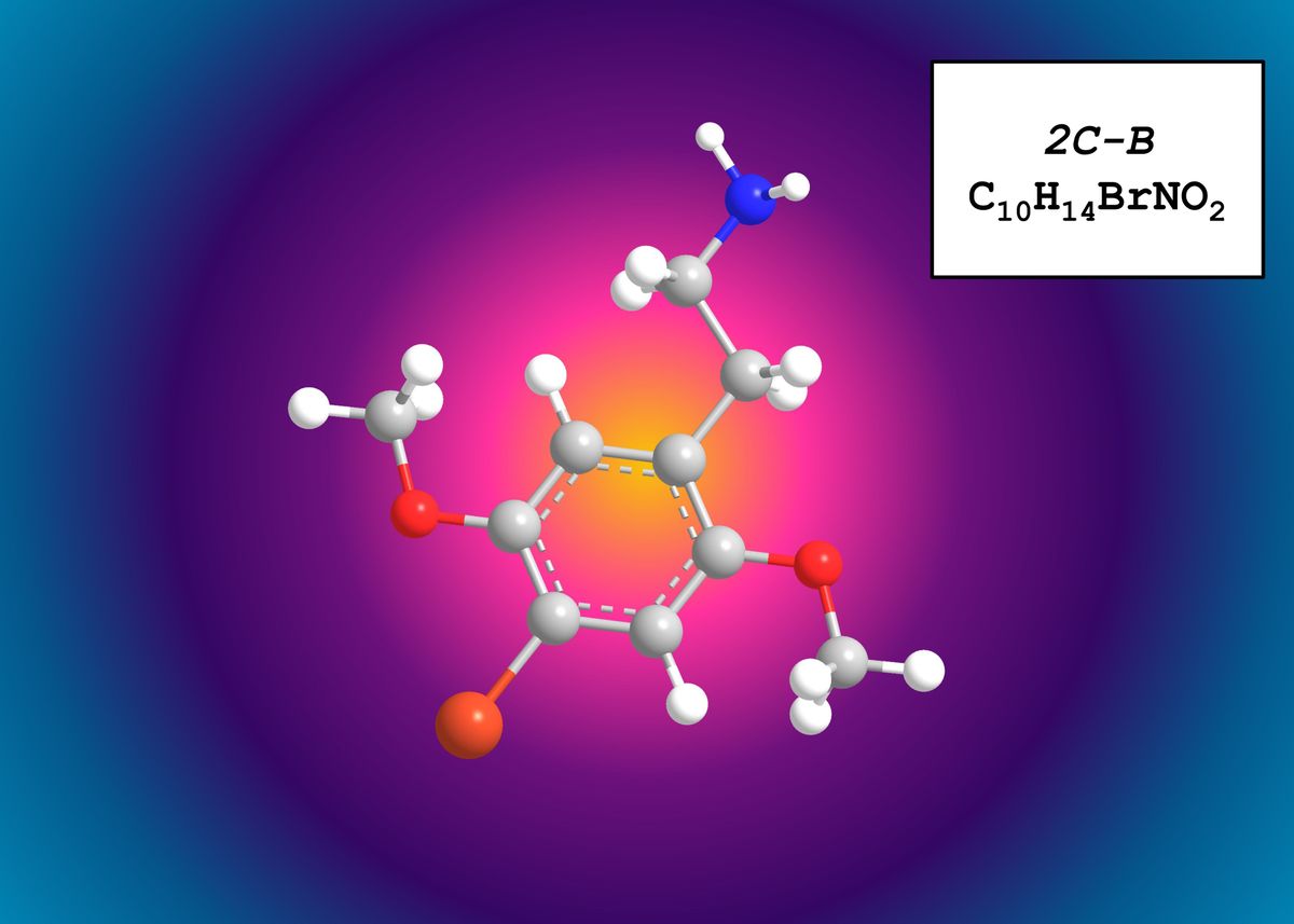 '2C B' Poster, picture, metal print, paint by ChemECool | Displate