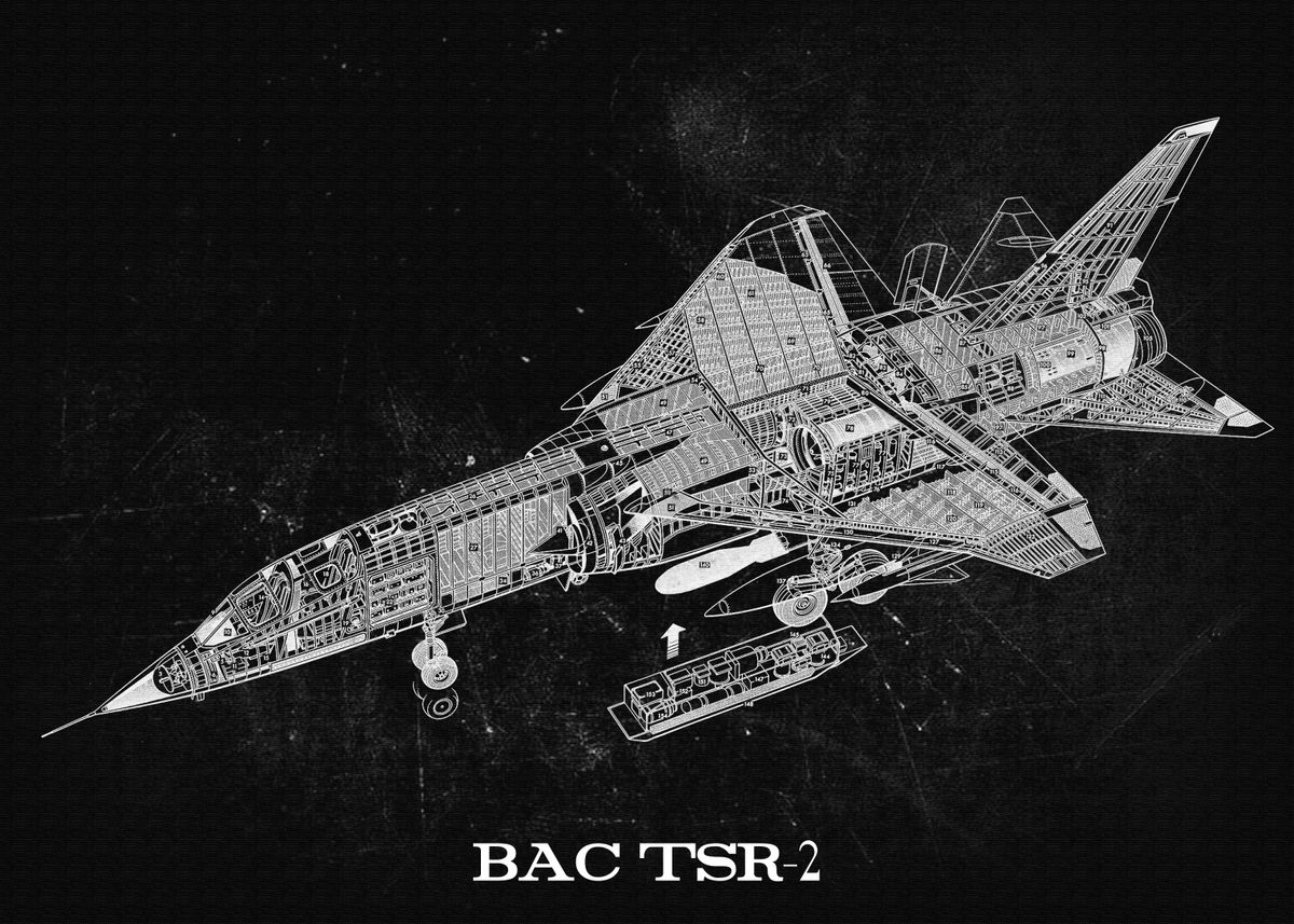 'BAC TSR2' Poster, picture, metal print, paint by JAT DESIGNS | Displate