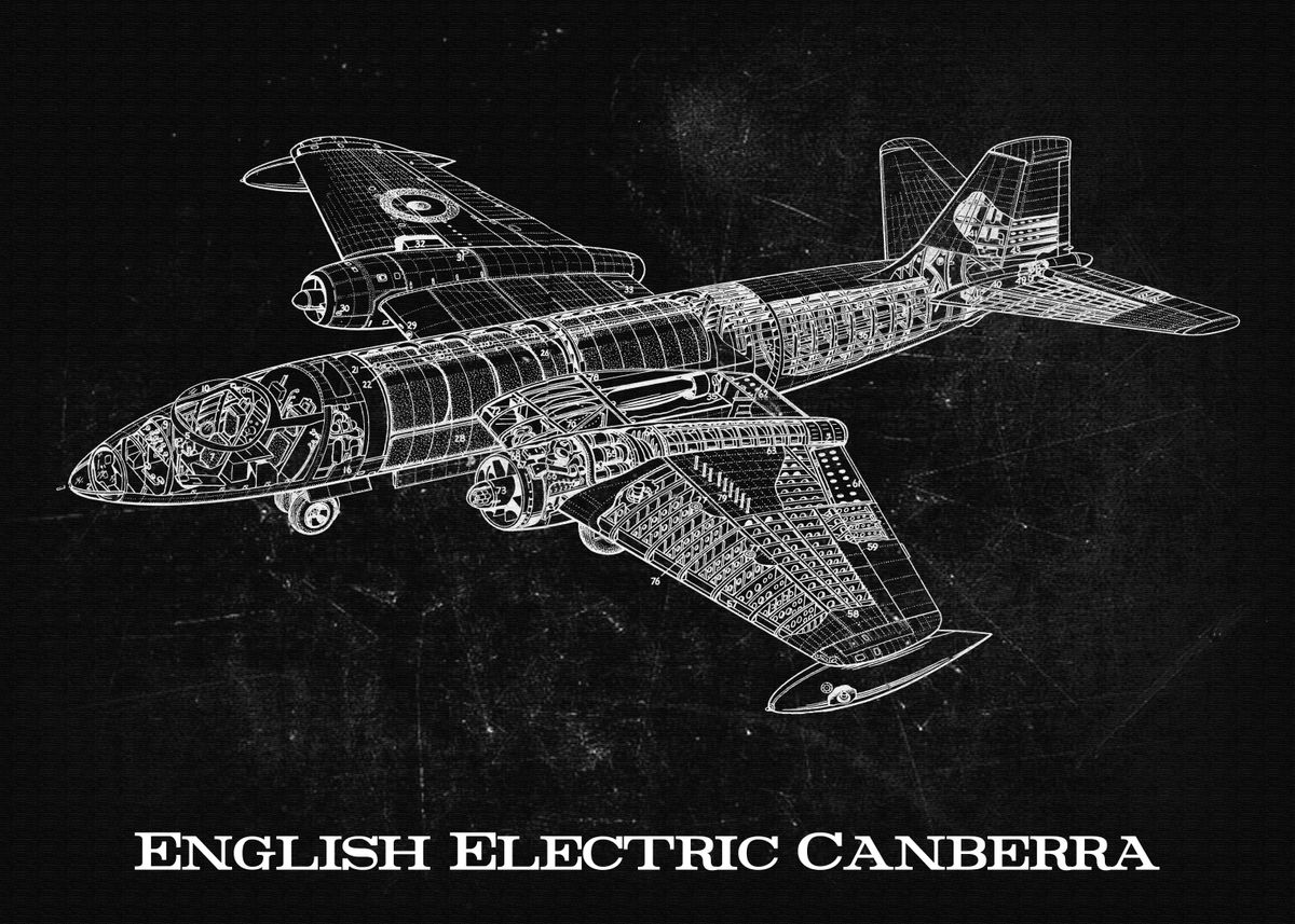 'English Electric Canberra' Poster by JAT DESIGNS | Displate