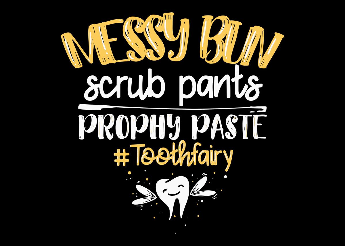 'Messy Bun Scrub Pants Prop' Poster, picture, metal print, paint by Uwe ...