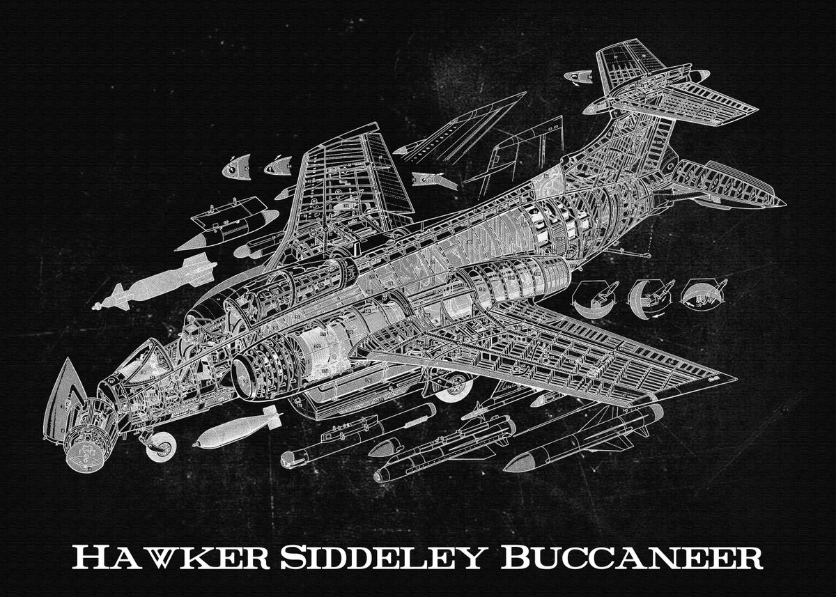 'Hawker Siddeley Buccaneer' Poster by JAT DESIGNS | Displate