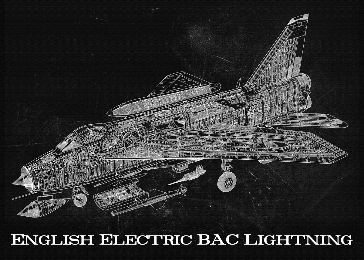 'English Electric BAC Light' Poster, picture, metal print, paint by JAT ...