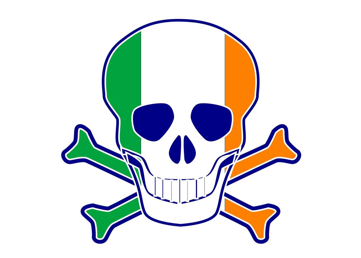 'Irish Flag Skull' Poster by HomeStead Digital | Displate