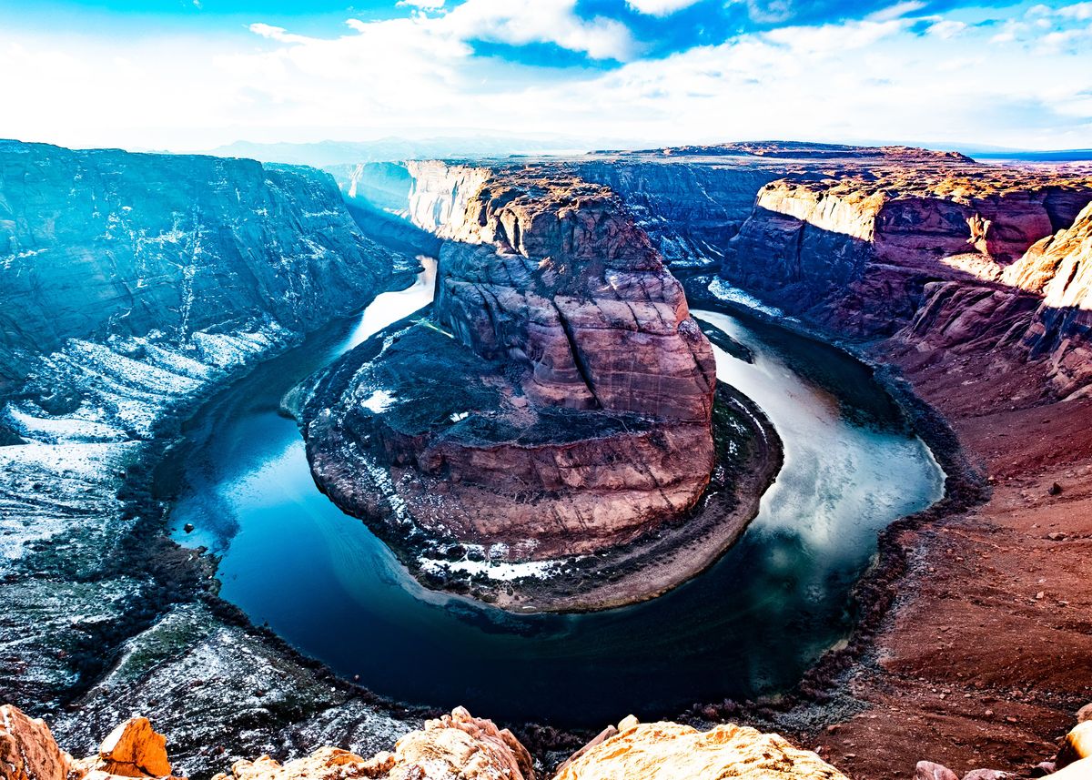 'Fire and Ice' Poster, picture, metal print, paint by Pete Chen | Displate