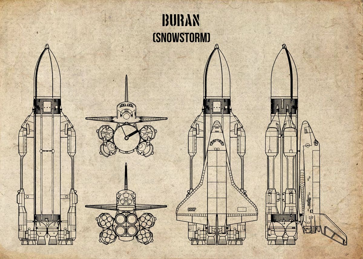 'Buran 02 ' Poster, picture, metal print, paint by MAXART DESIGN | Displate