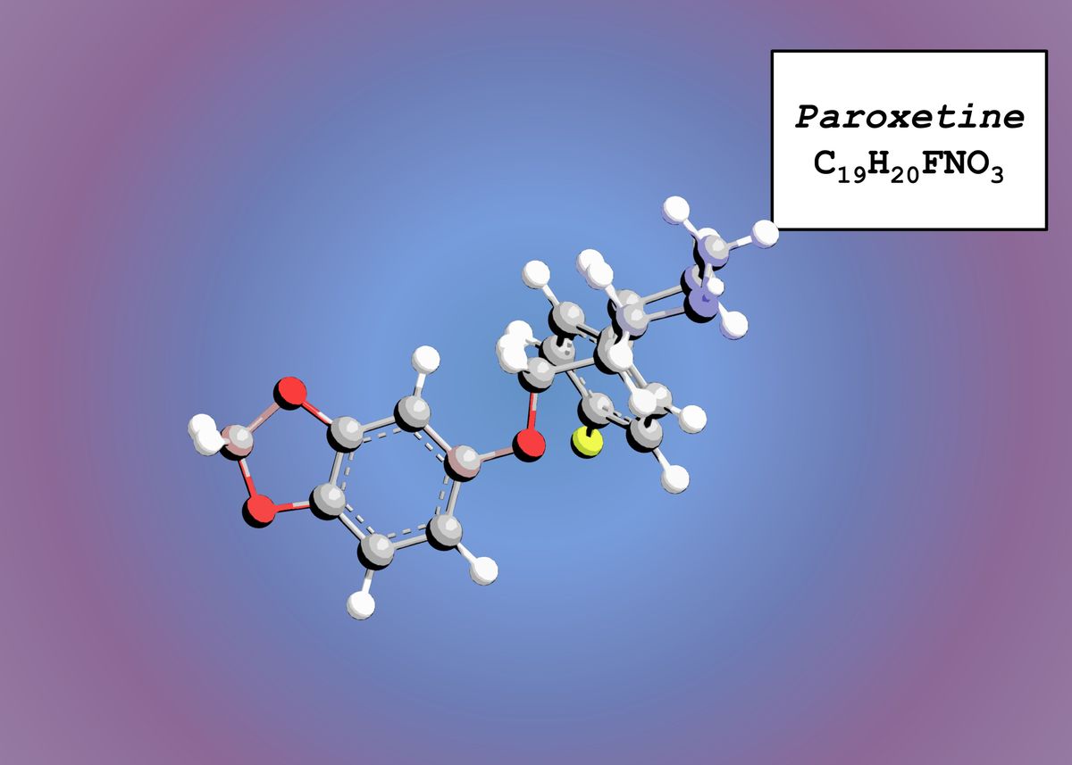 'Paroxetine' Poster by ChemECool | Displate