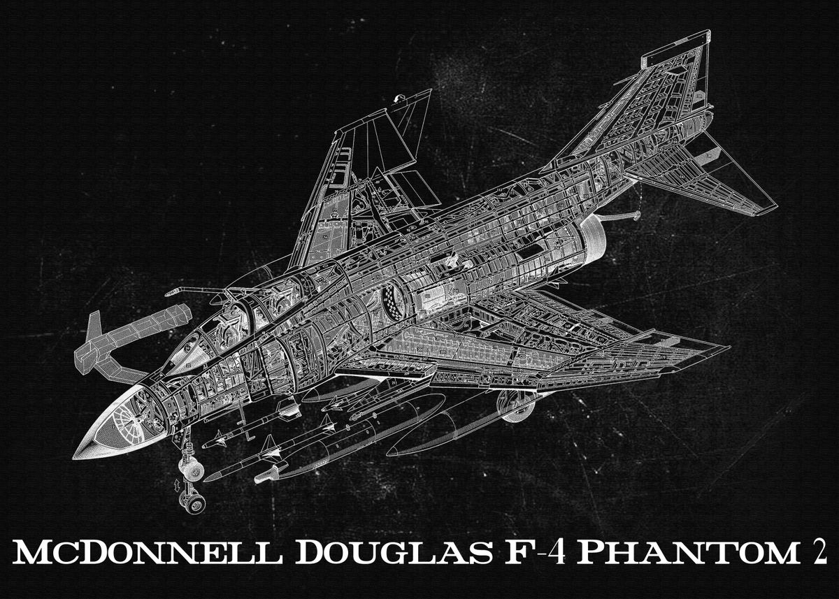 'McDonnell Douglas F4 Phan' Poster, picture, metal print, paint by JAT ...