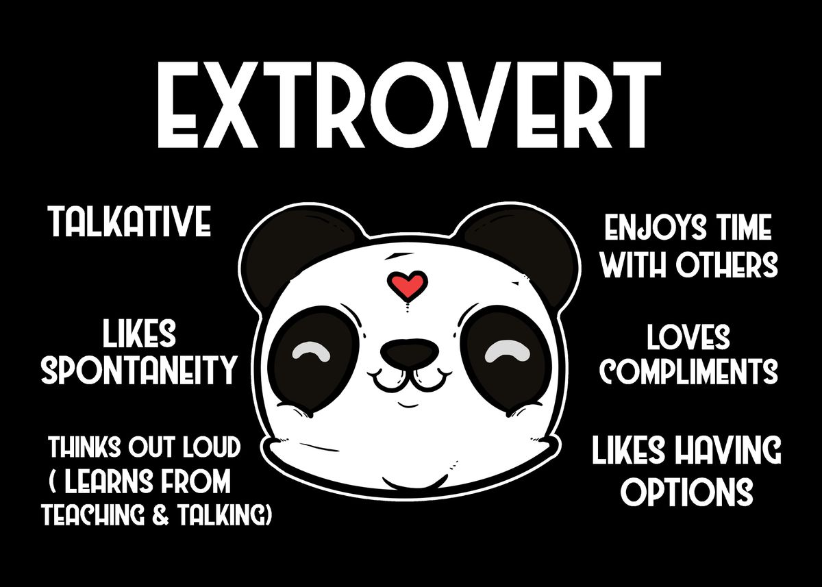 'Definiton funny Extrovert ' Poster by Powdertoastman | Displate