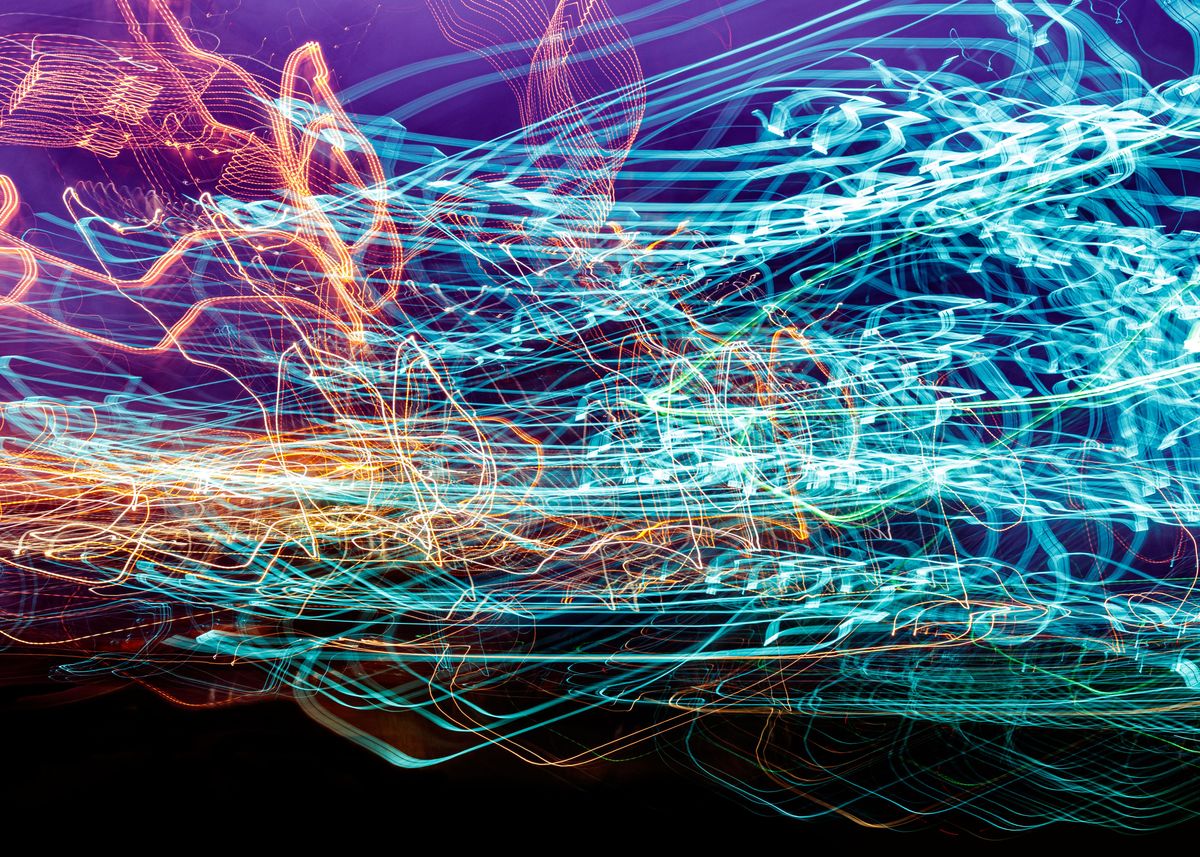 'Neon Lights' Poster by Anjo ten Kate | Displate