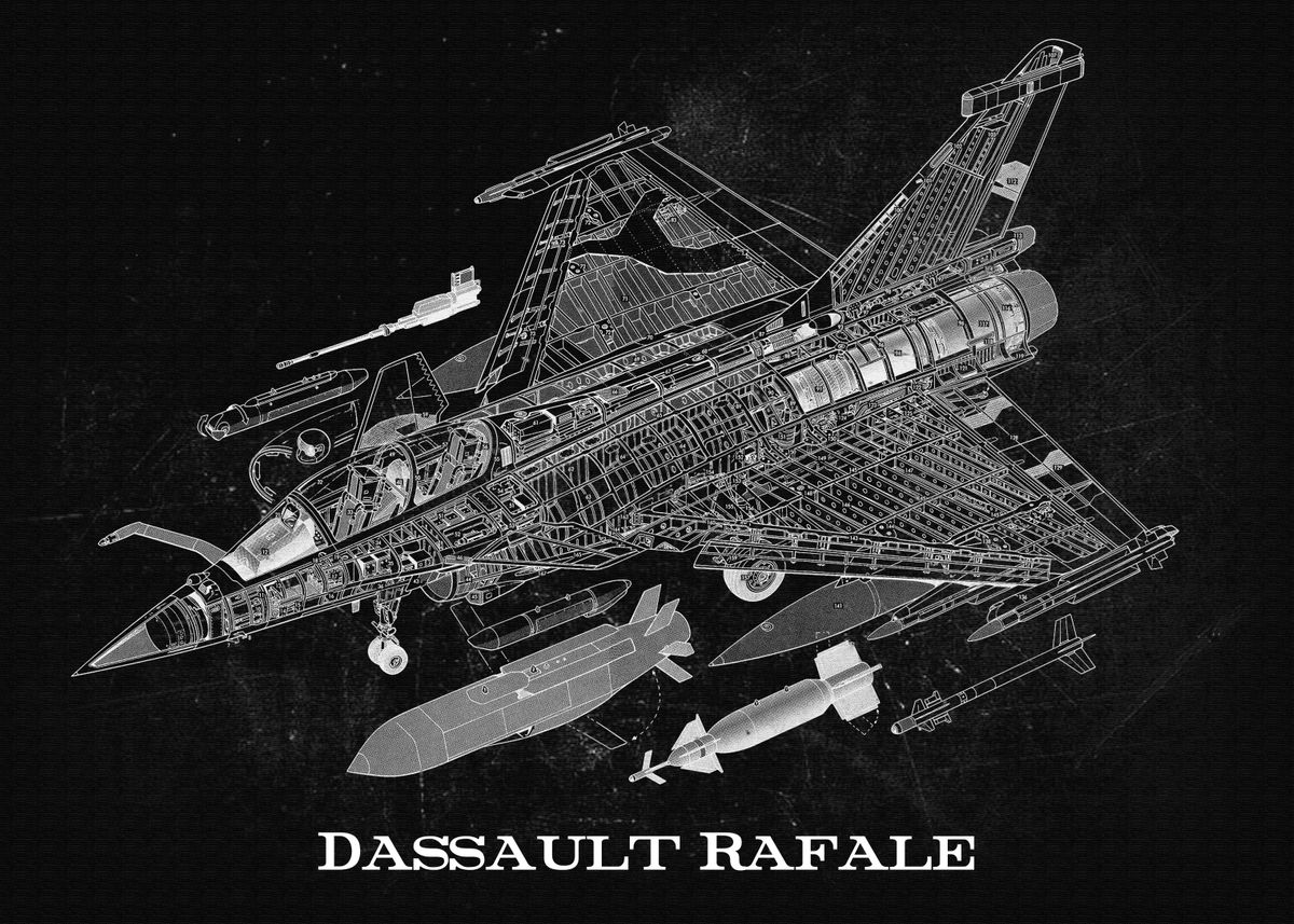 'Dassault Rafale' Poster, picture, metal print, paint by JAT DESIGNS ...