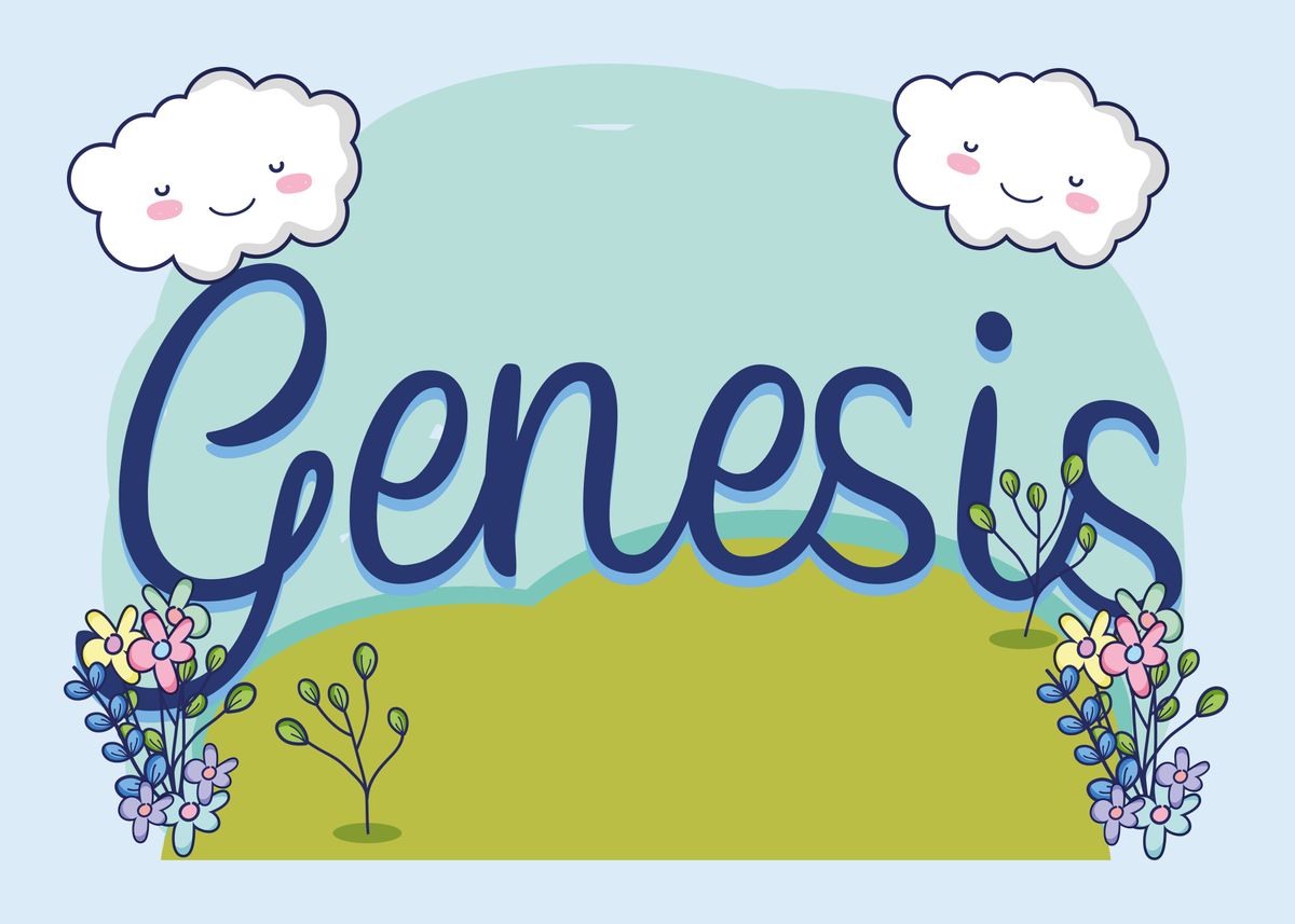 'GENESIS Baby Name Sign' Poster, picture, metal print, paint by Ingo ...