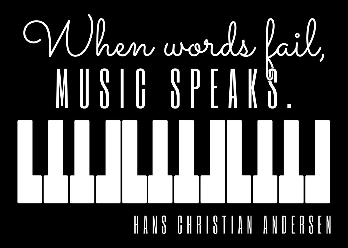 'Music speaks' Poster, picture, metal print, paint by TheSpezialBrand ...
