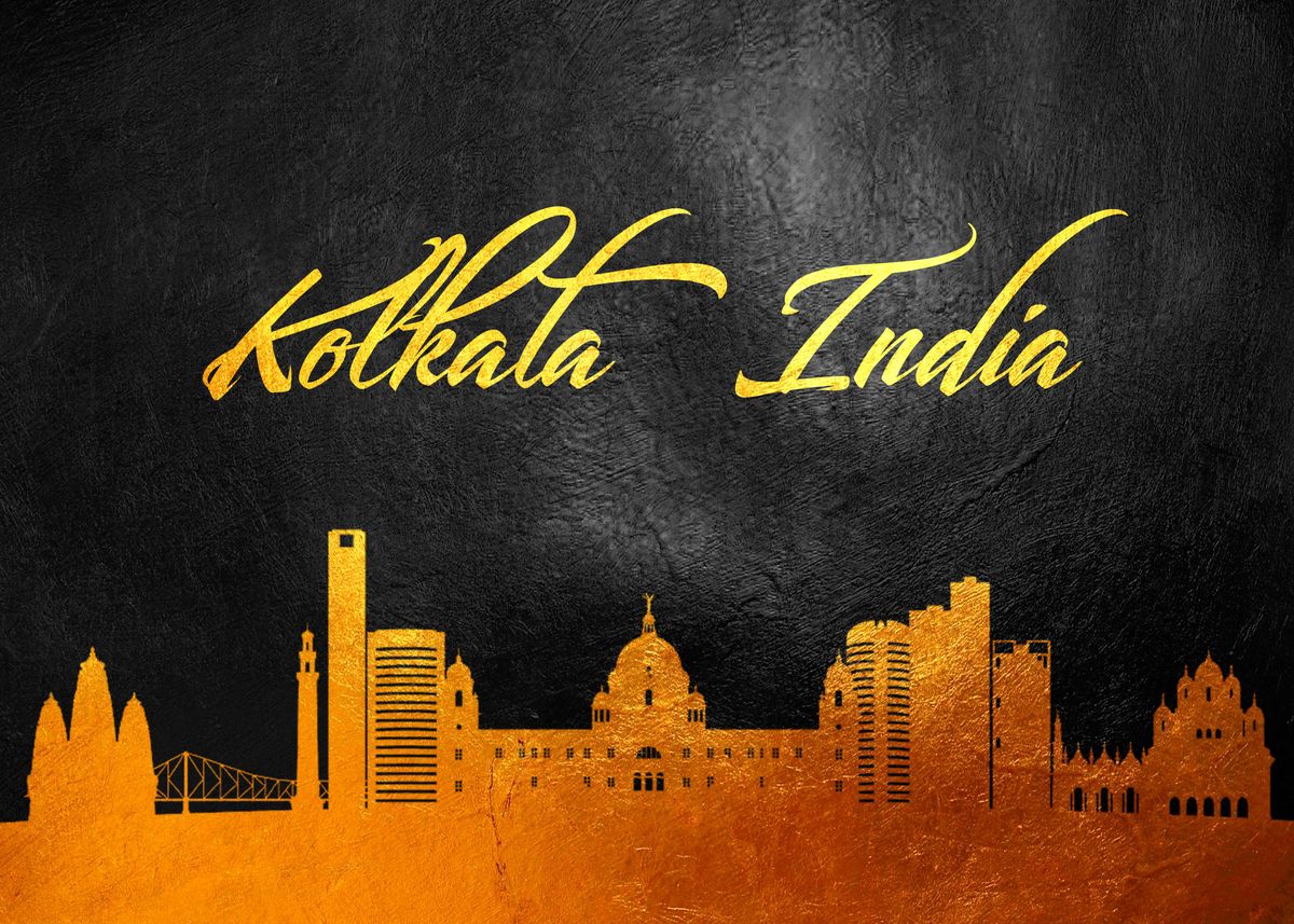 'Kolkata India Skyline' Poster by ABConcepts | Displate