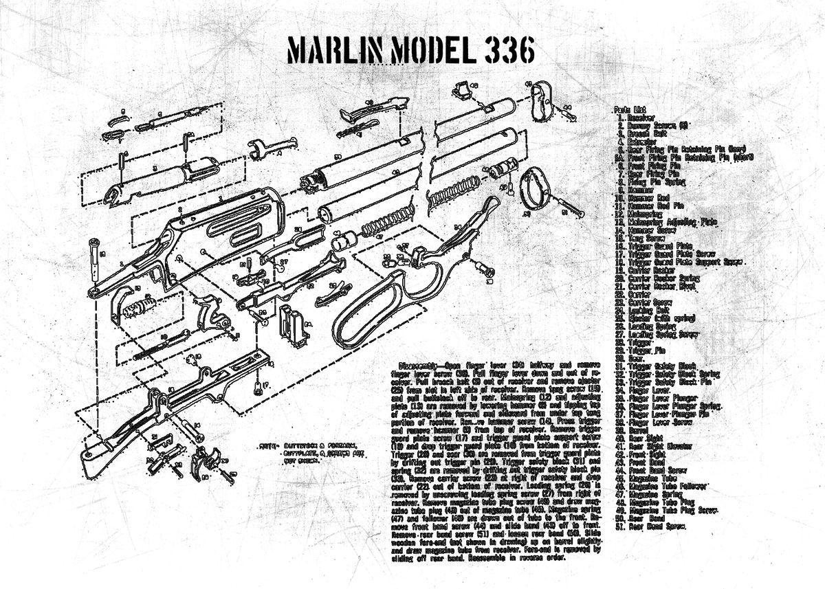 Marlin Model 336 Poster Picture Metal Print Paint By Maxart Design