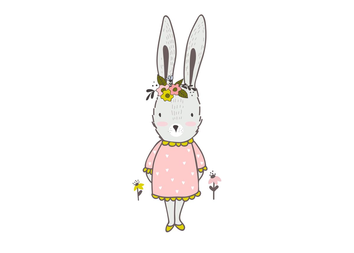 'Cute little rabbit' Poster, picture, metal print, paint by Ari yanda ...