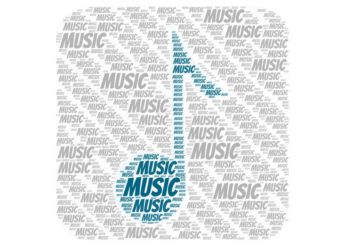 'Music Word Cloud' Poster, picture, metal print, paint by ...